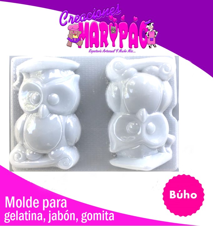 Molde Buho Graduado Jabón Gelatina Resina Chocolate – Creaciones Marypao